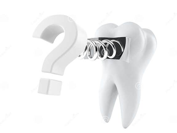 Tooth with question mark stock illustration. Illustration of tooth ...