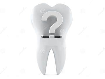 Tooth with question mark stock illustration. Illustration of ...