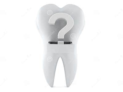 Tooth with question mark stock illustration. Illustration of ...