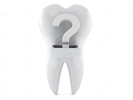 Tooth with question mark stock illustration. Illustration of ...
