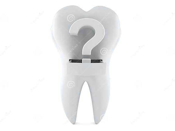 Tooth with question mark stock illustration. Illustration of ...