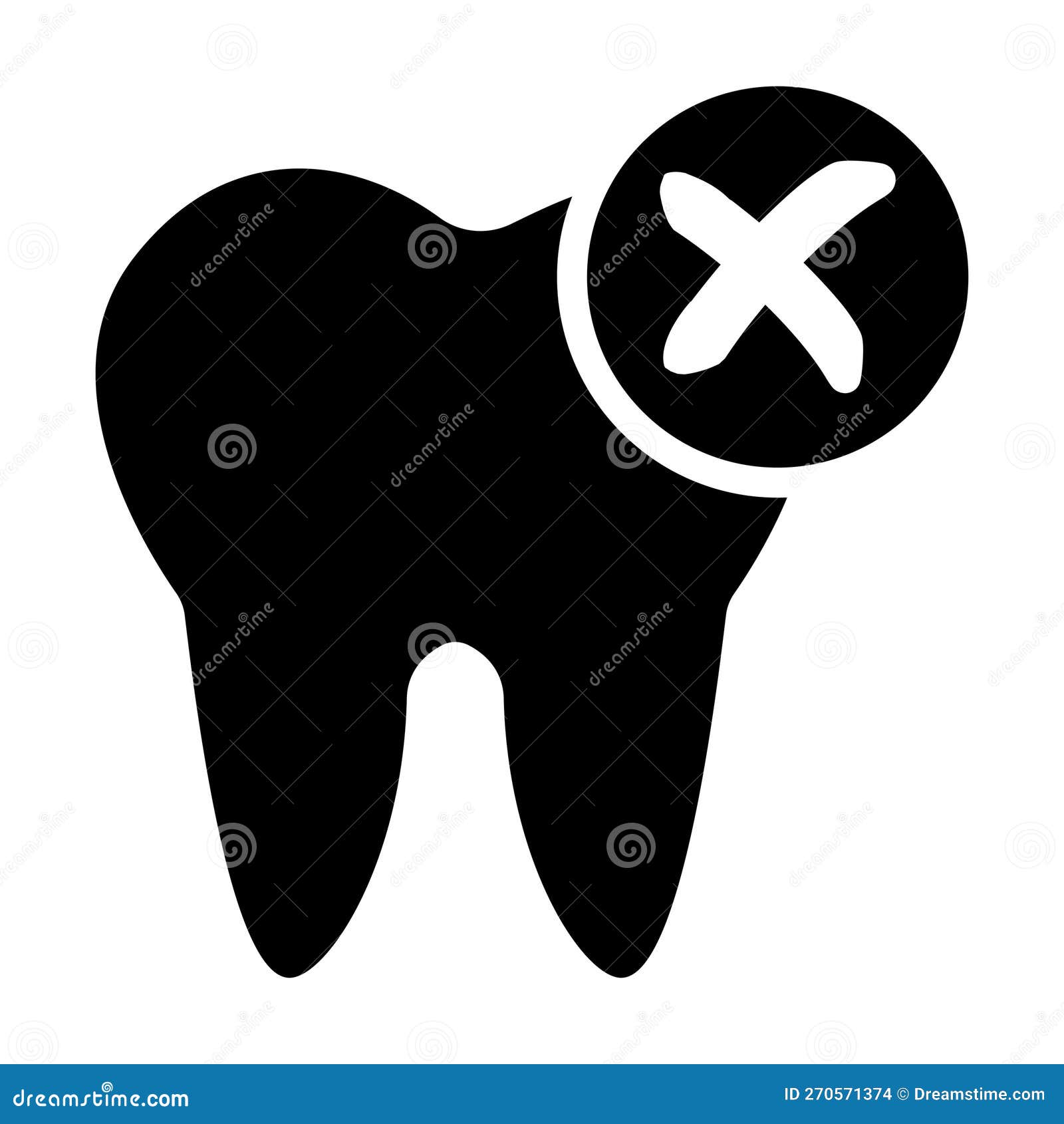 Tooth Remove Icon stock vector. Illustration of care - 270571374
