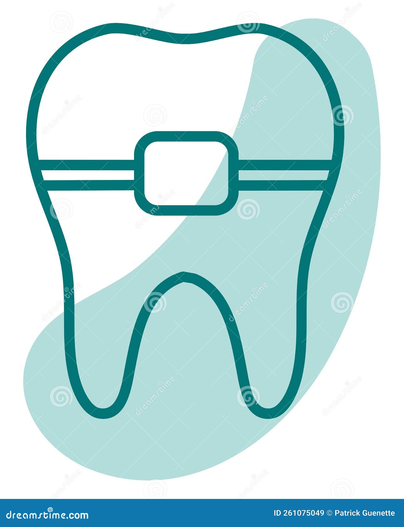 Tooth retainer, icon stock vector. Illustration of health - 261075049