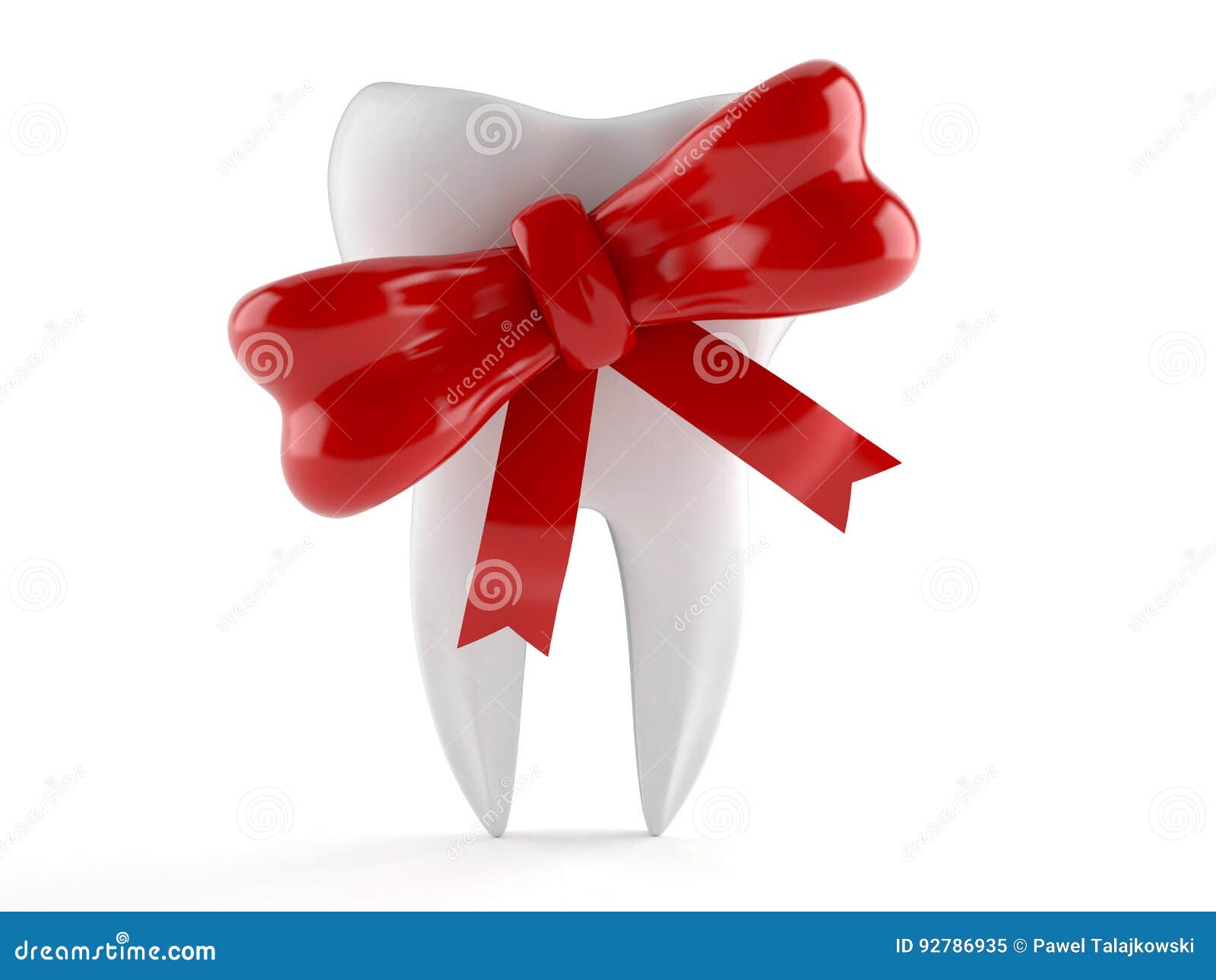 Tooth with ribbon stock illustration. Illustration of dental - 92786935