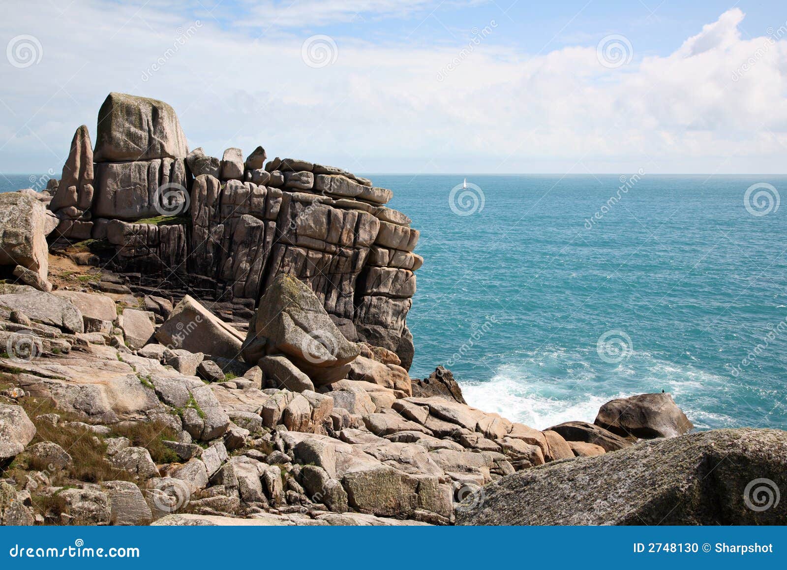 Tooth Rock, Isles of Scilly. Stock Photo - Image of scilly, blue: 2748130