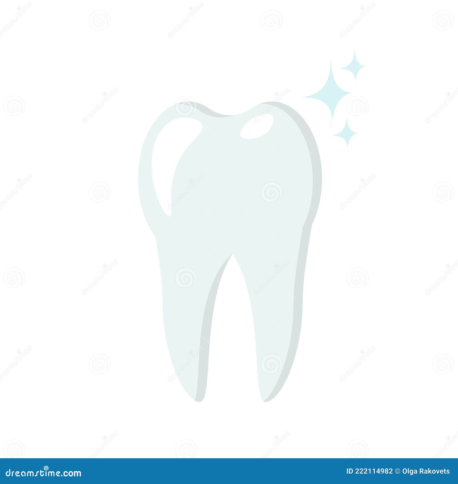 Tooth, Tooth Sample in Flat Style, Dentistry and Oral Care Stock Vector ...