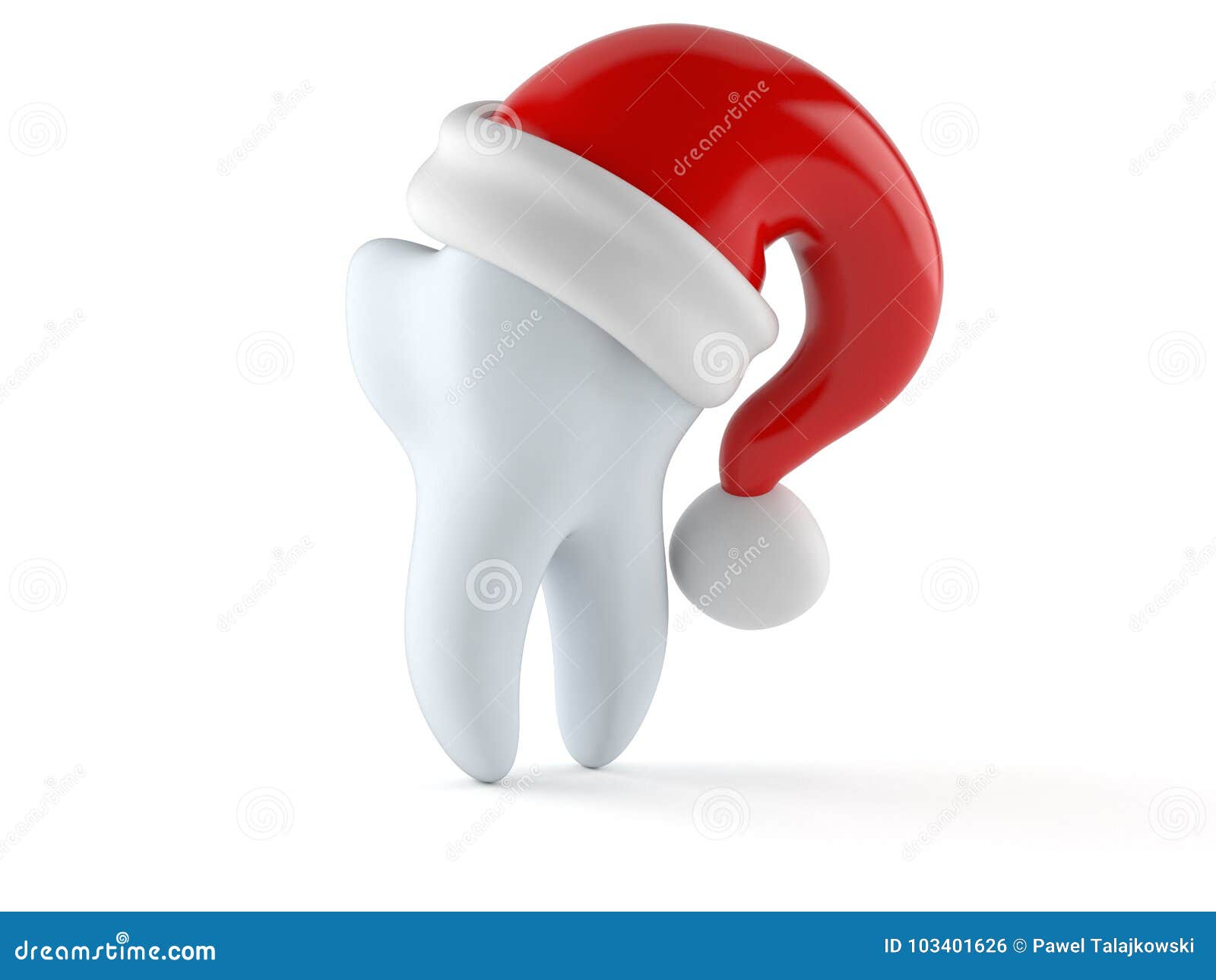 Tooth with santa hat stock illustration. Illustration of stomatology ...