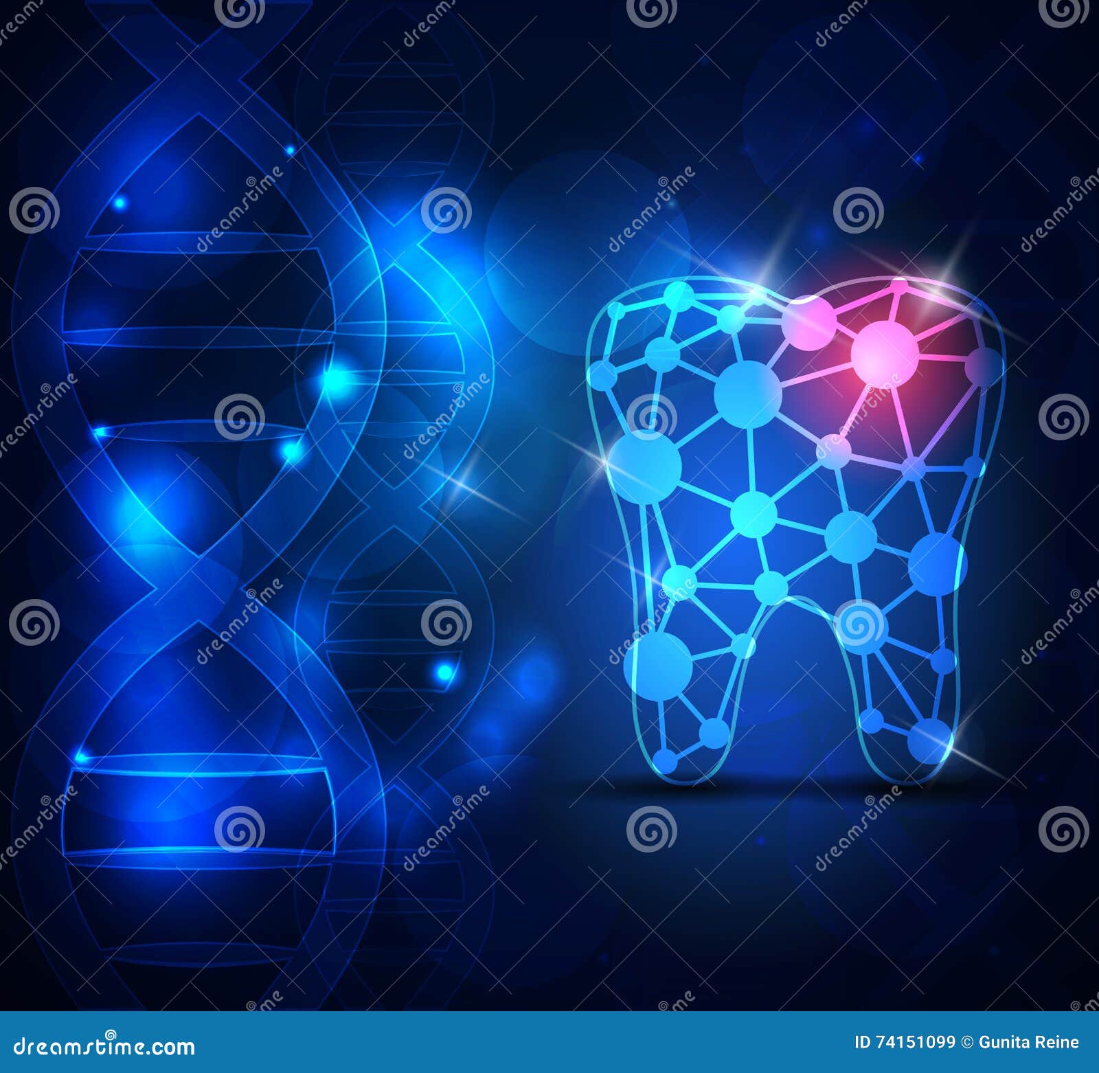 Tooth Of Molecules Vector Illustration | CartoonDealer.com #35233570