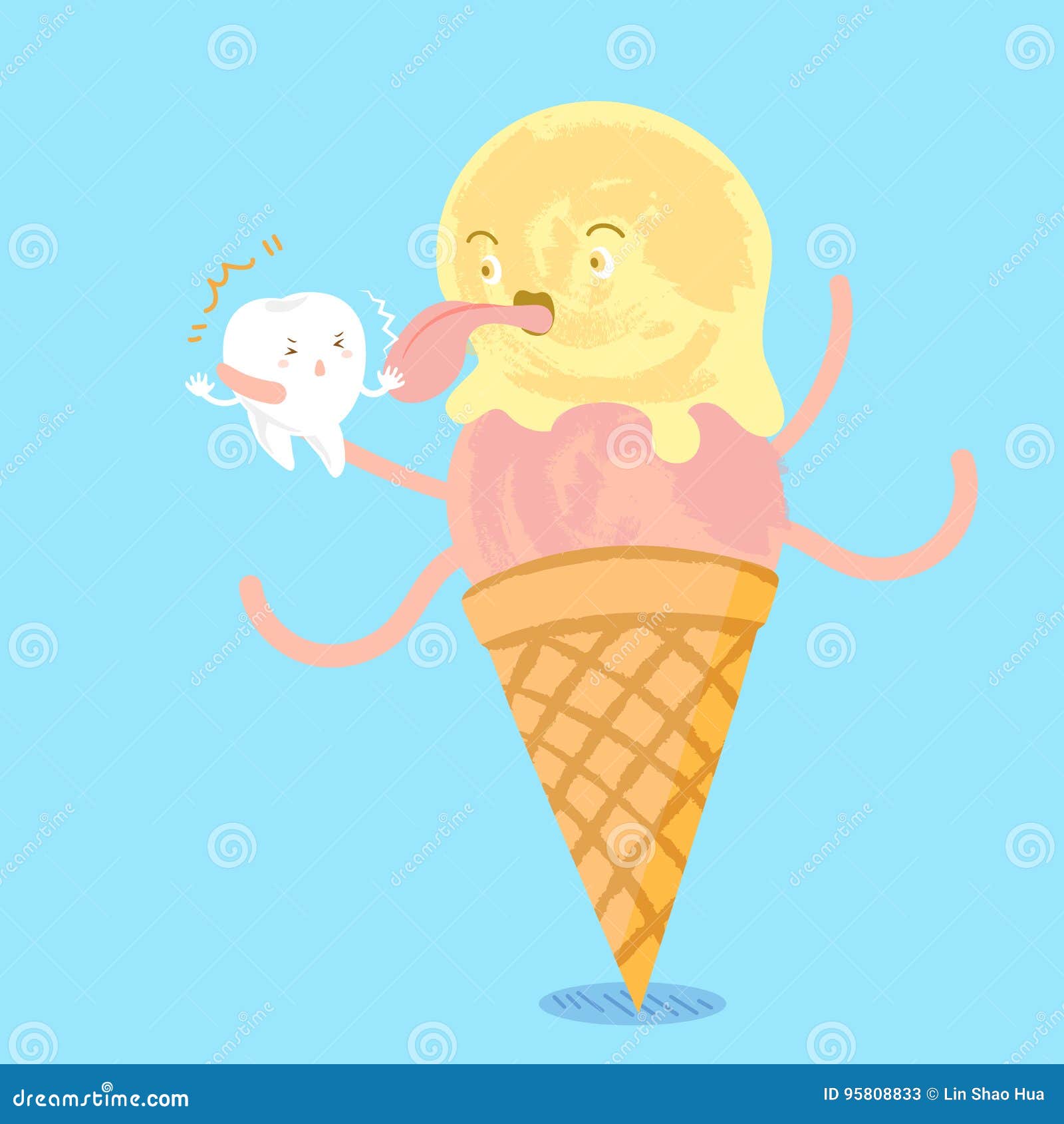 Tooth with Sensitive Problem Stock Vector - Illustration of healthcare ...