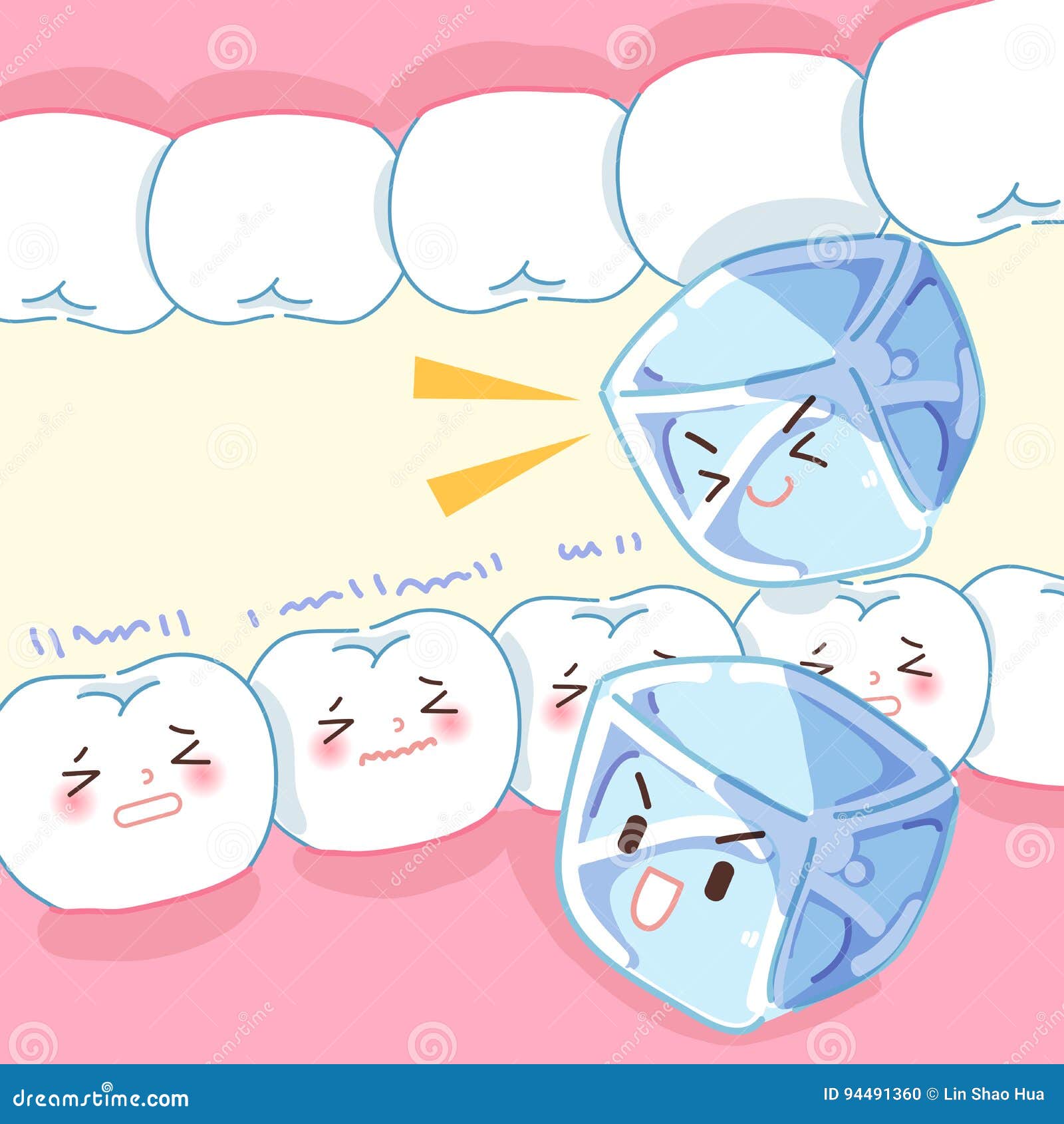 Tooth With Sensitive Problem Vector Illustration | CartoonDealer.com ...