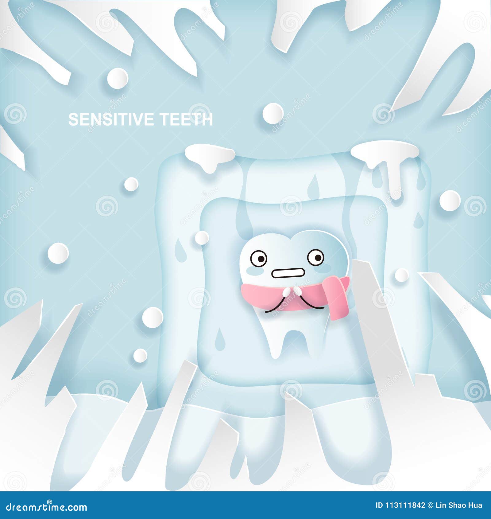 Tooth with Sensitive Problem Stock Vector - Illustration of disease ...