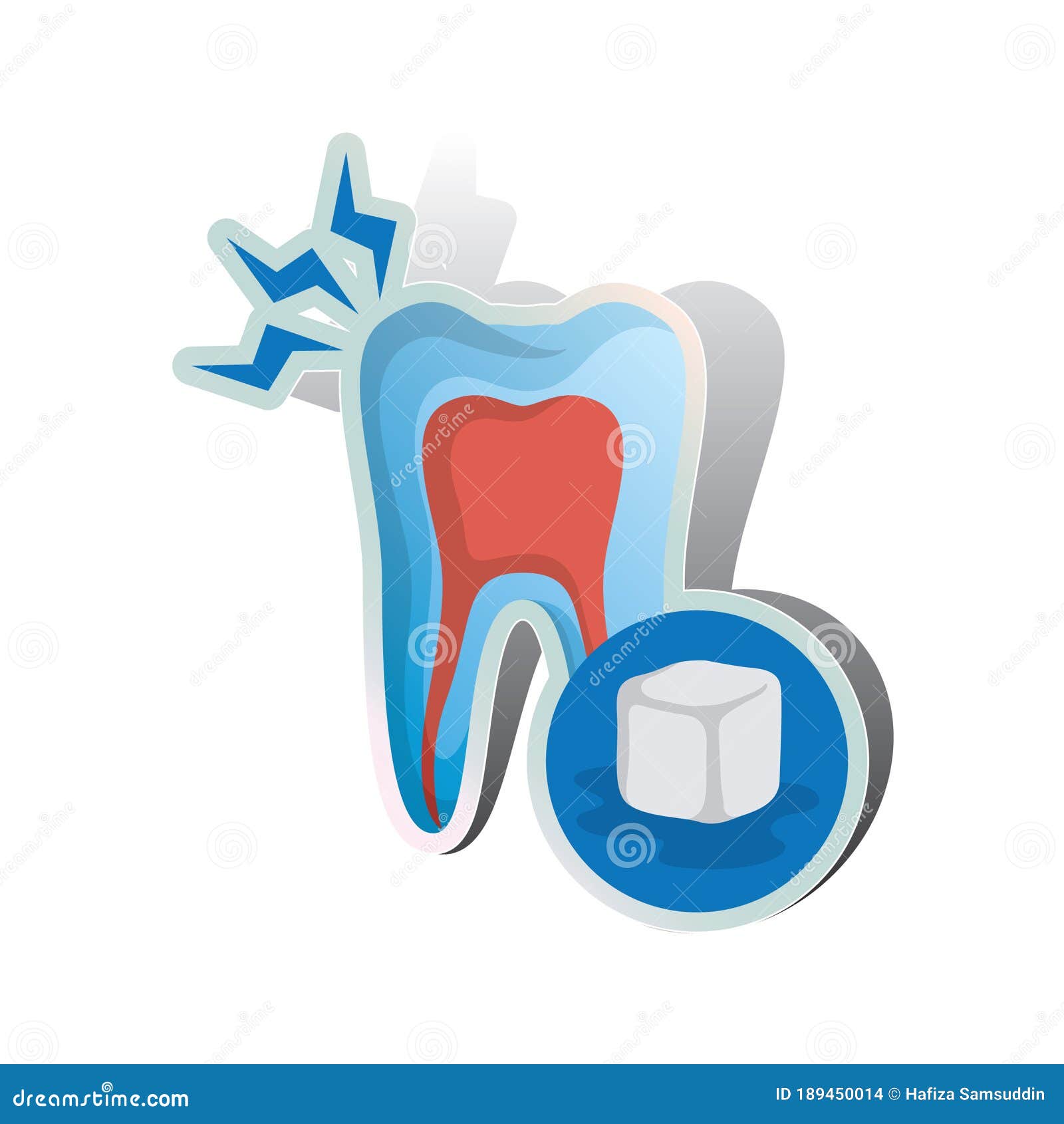 Tooth With Sensitive Problem Vector Illustration | CartoonDealer.com ...