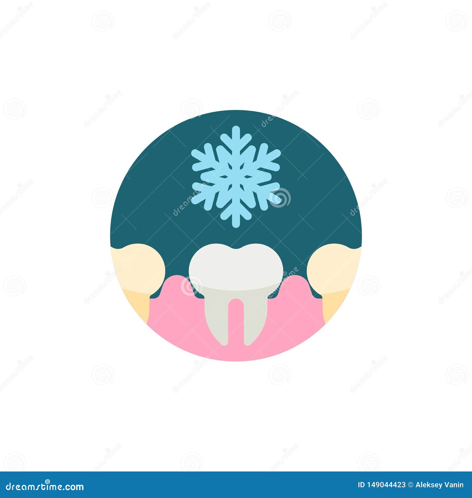 Tooth With Sensitive Problem Vector Illustration | CartoonDealer.com ...