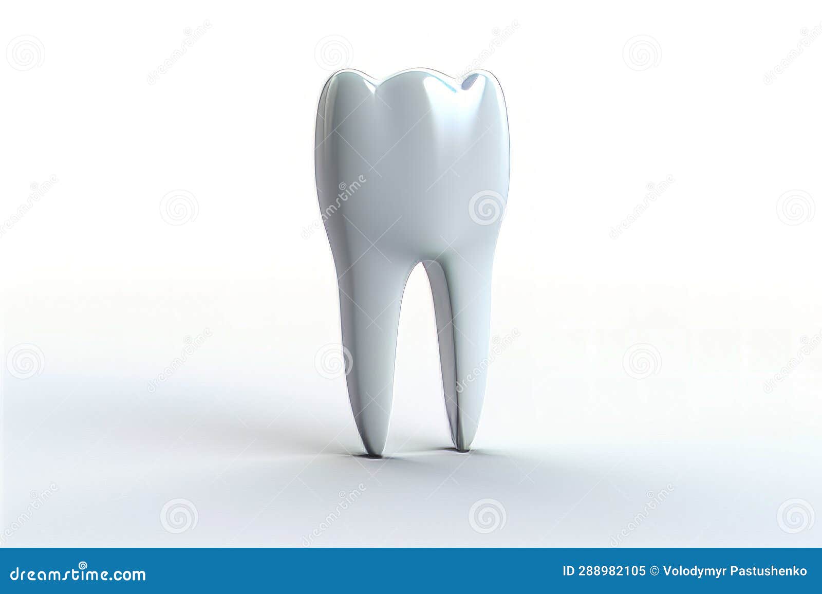 Tooth Shaped Object Sitting on Top of White Floor Next To Wall ...