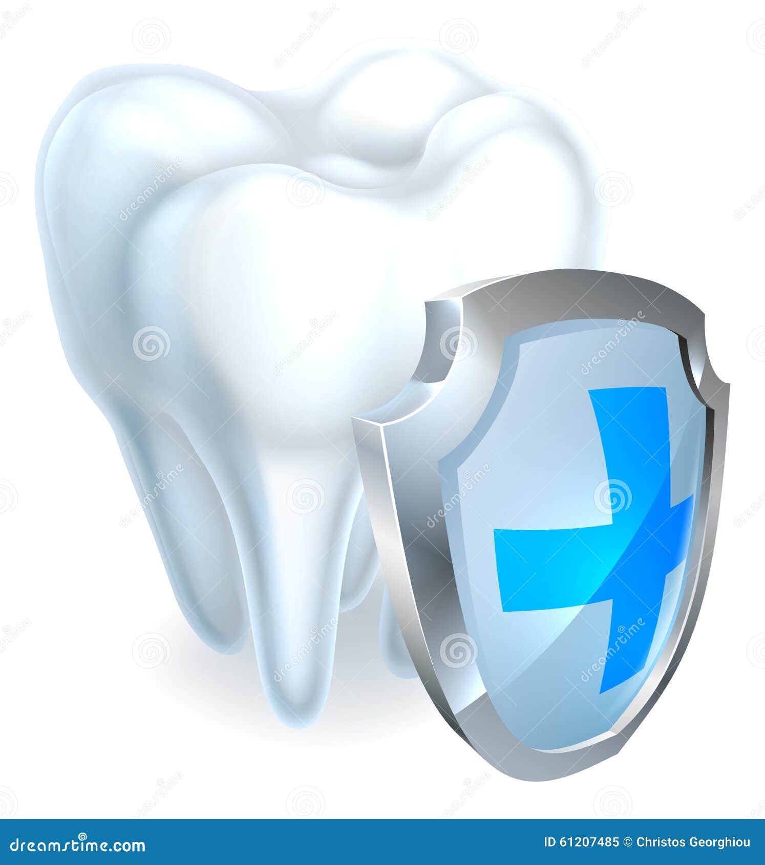 Tooth Shield Logo Design Concept Template Cartoon Vector ...
