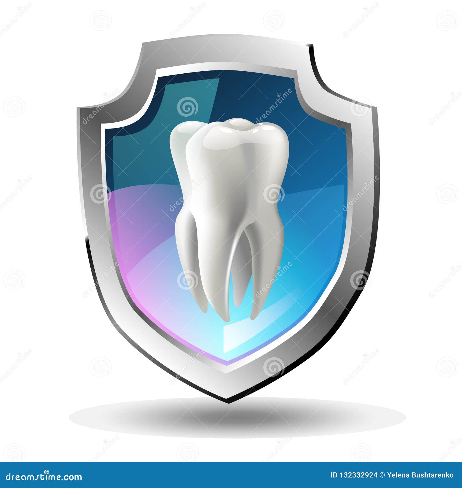 A Tooth Shield Concept of a Shiny White Tooth Being Protected by a ...