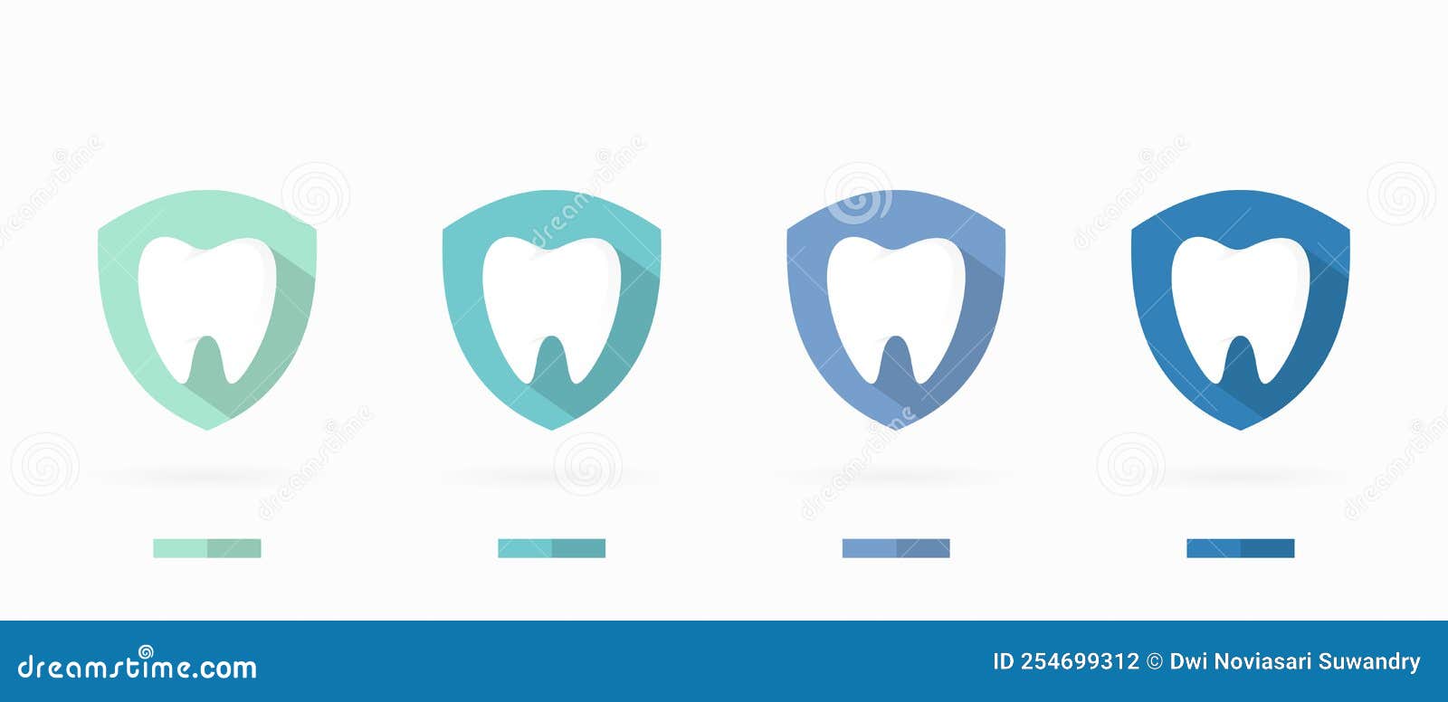 Tooth Shield Icon Logo Vector Set Stock Vector - Illustration of ...