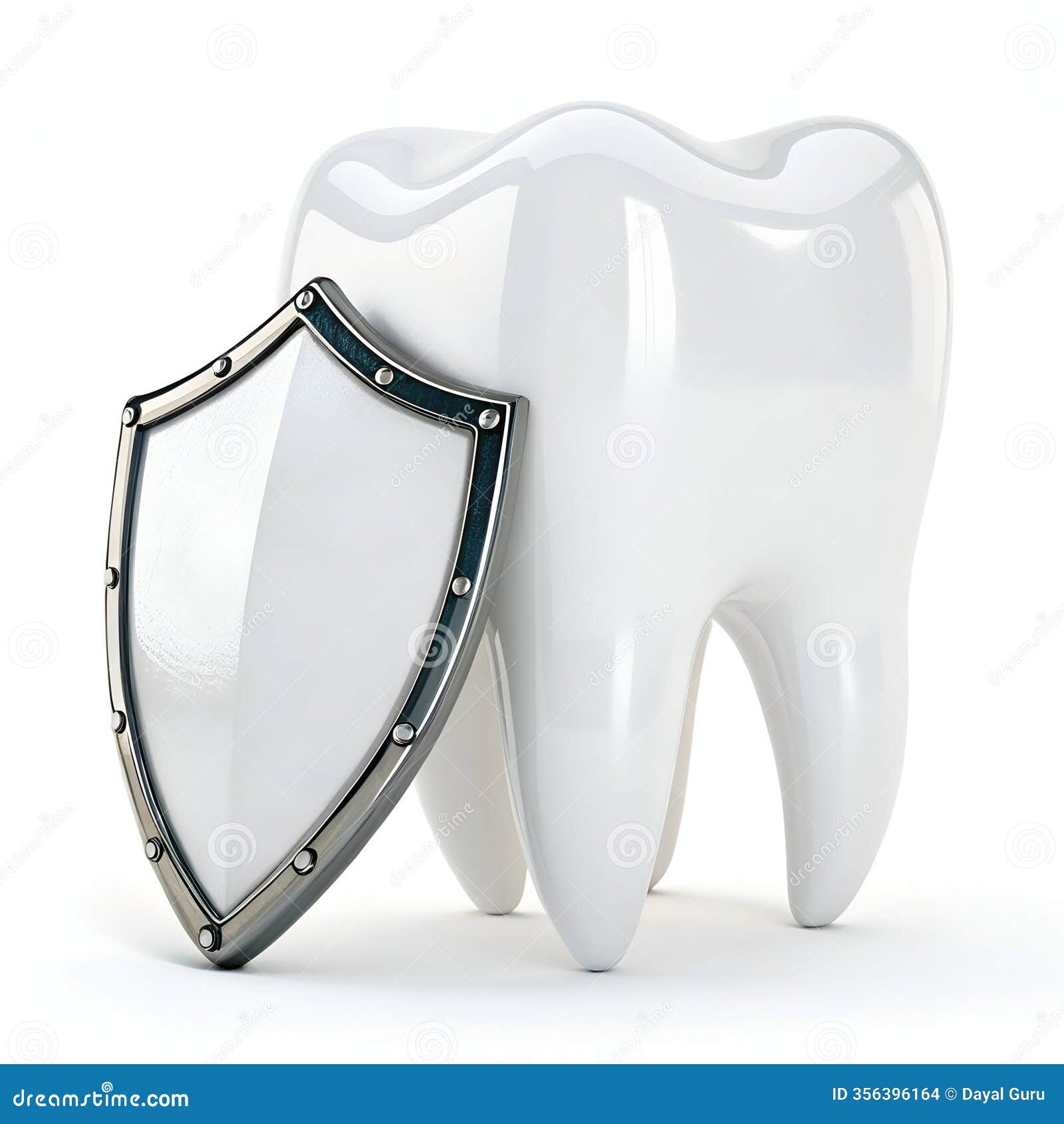 Tooth with Shield stock illustration. Illustration of isolated - 356396164