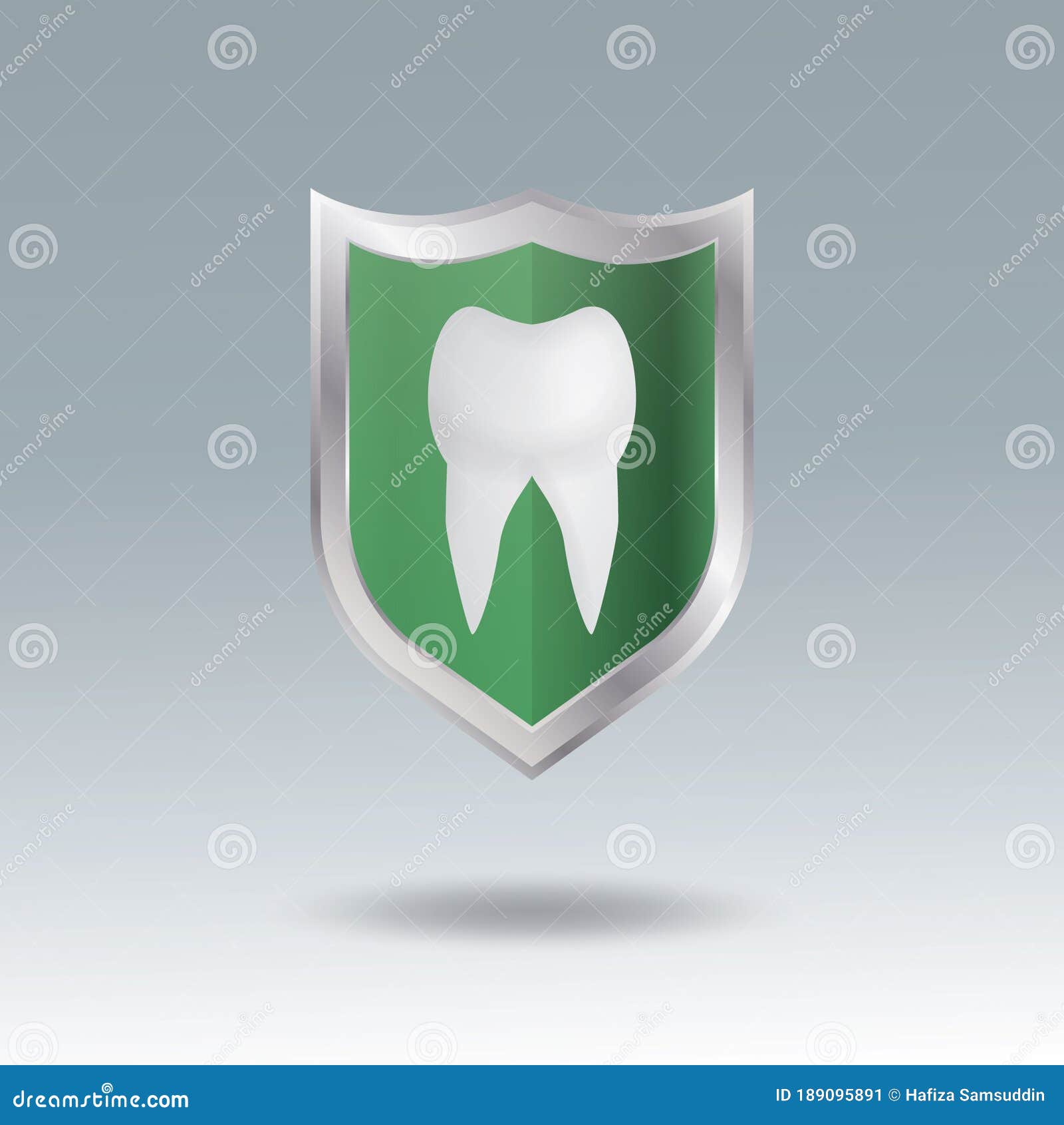 Tooth Shield. Vector Illustration Decorative Design Stock Vector ...