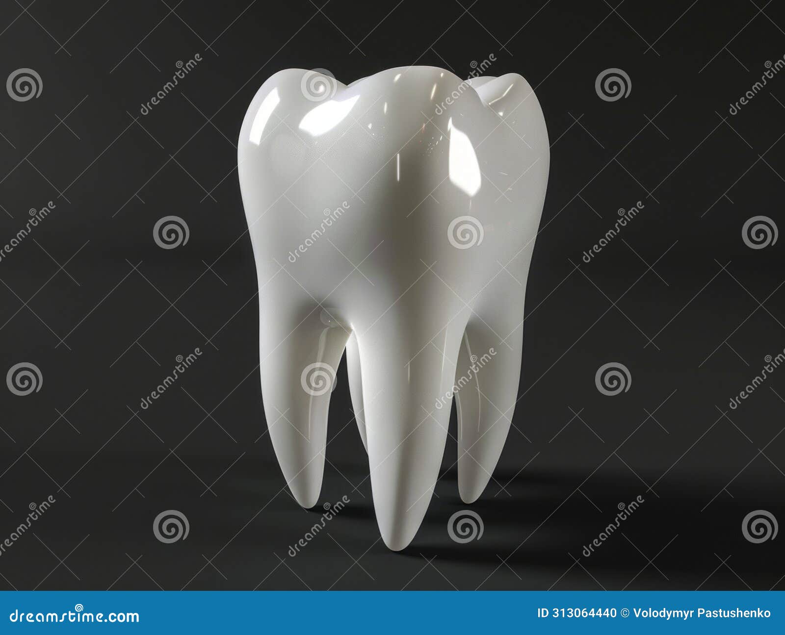 A Tooth is Shown on a Black Background Stock Photo - Image of ...