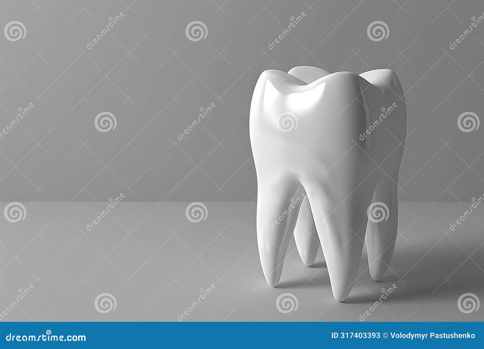A Tooth is Shown on a Gray Background Stock Image - Image of tooth ...