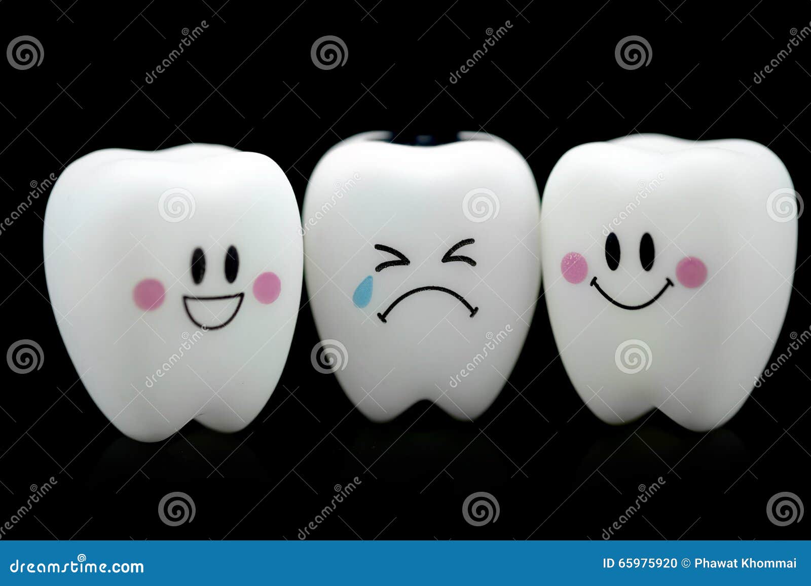 Tooth Smile and Cry Emotion Stock Photo - Image of black, plastic: 65975920