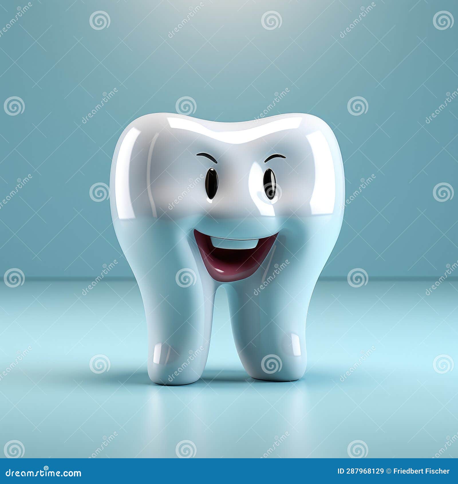 A Tooth with a Smile on it S Face. Stock Illustration - Illustration of ...