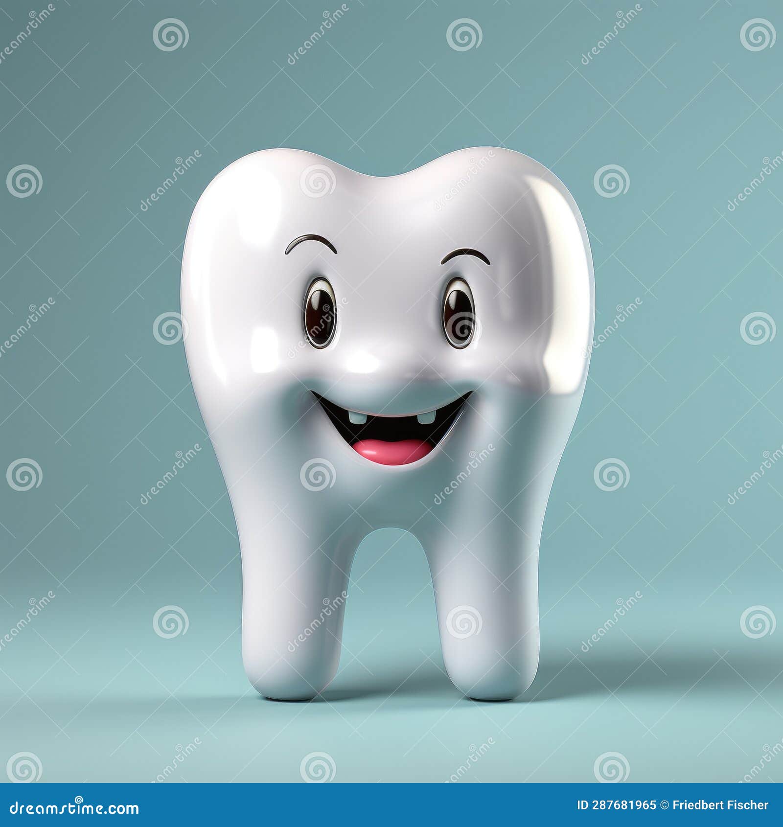 A Tooth with a Smile on it S Face. Stock Illustration - Illustration of ...