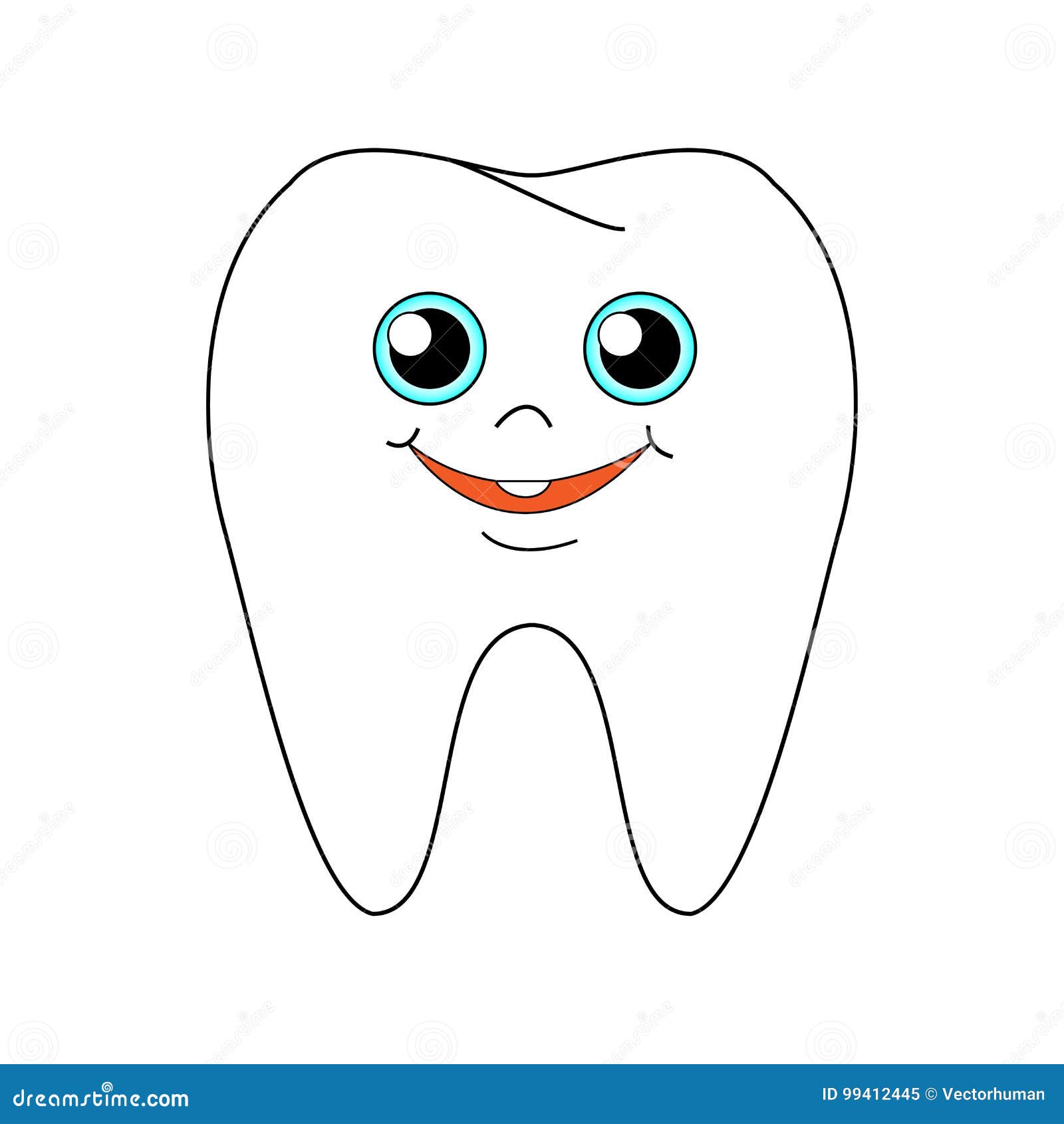 Tooth smile stock vector. Illustration of vector, smile - 99412445