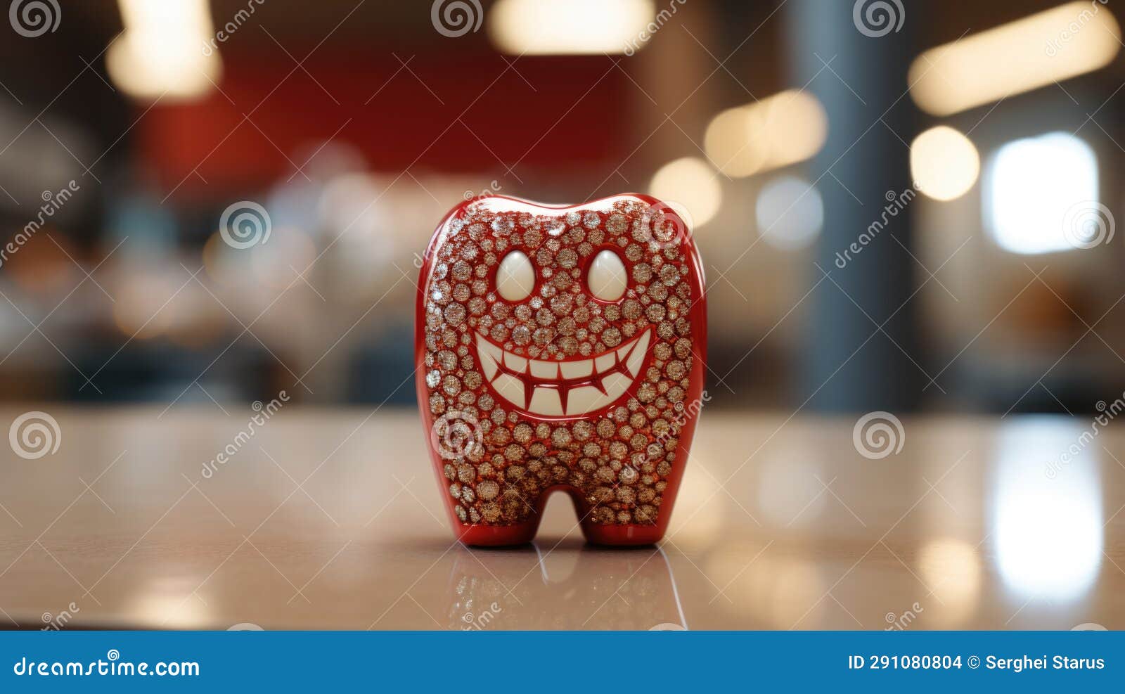 A Tooth with a Smiley Face on it, AI Stock Photo - Image of equipment ...