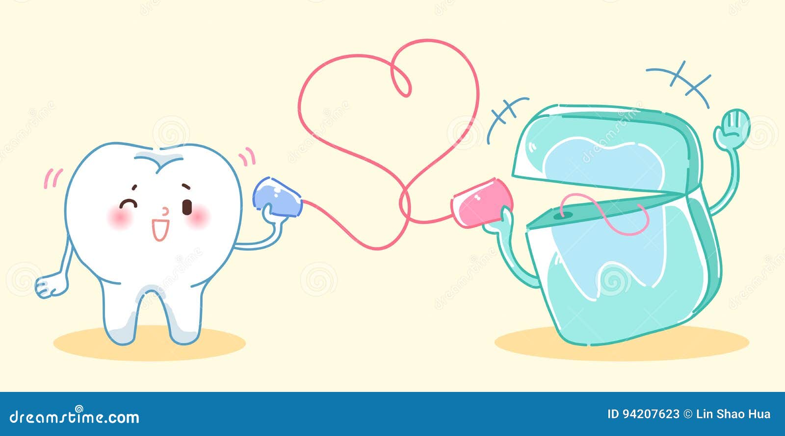 Tooth speaking can phone stock illustration. Illustration of floss ...