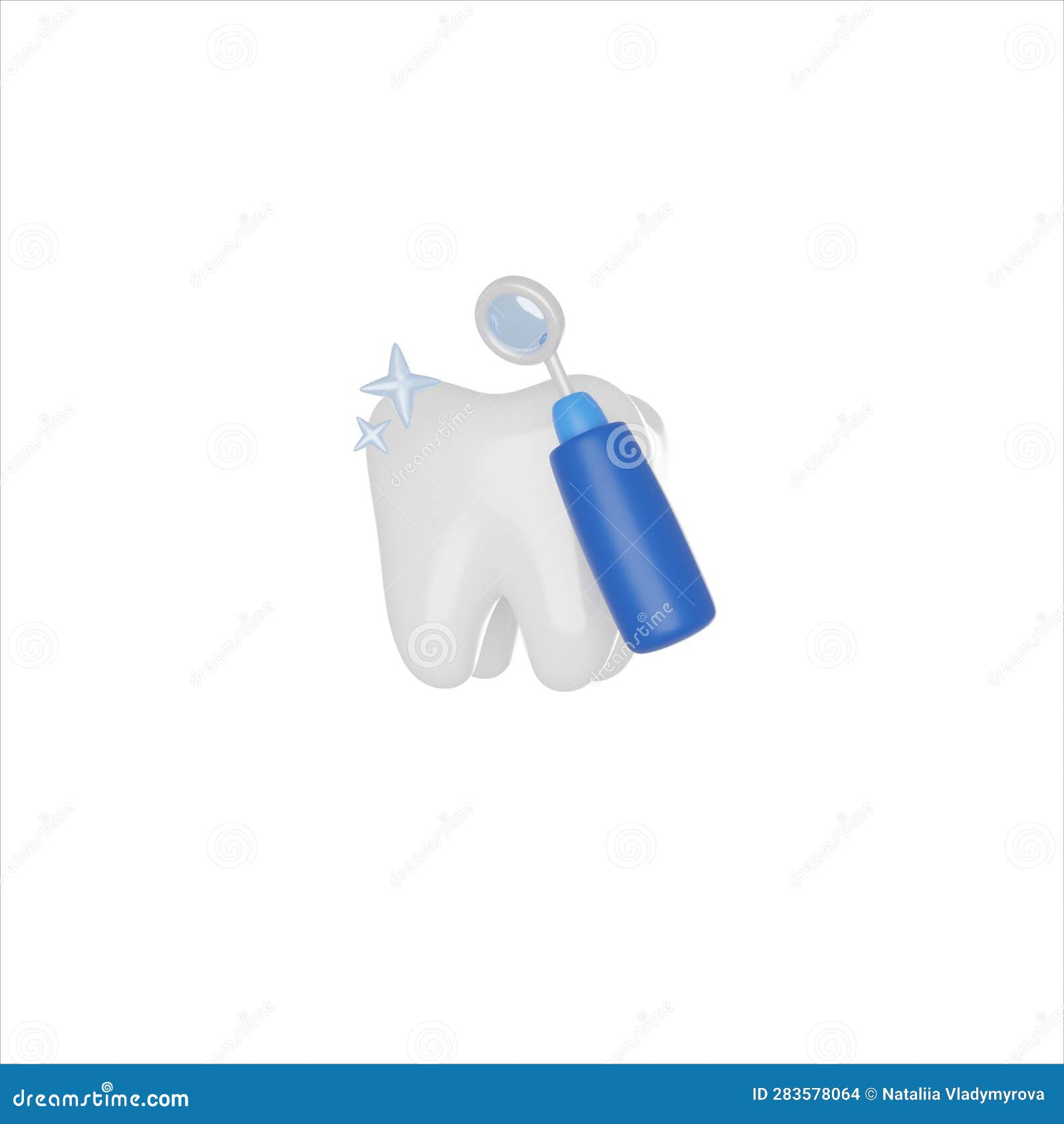 Tooth with stomatoscopes stock illustration. Illustration of jewellery ...