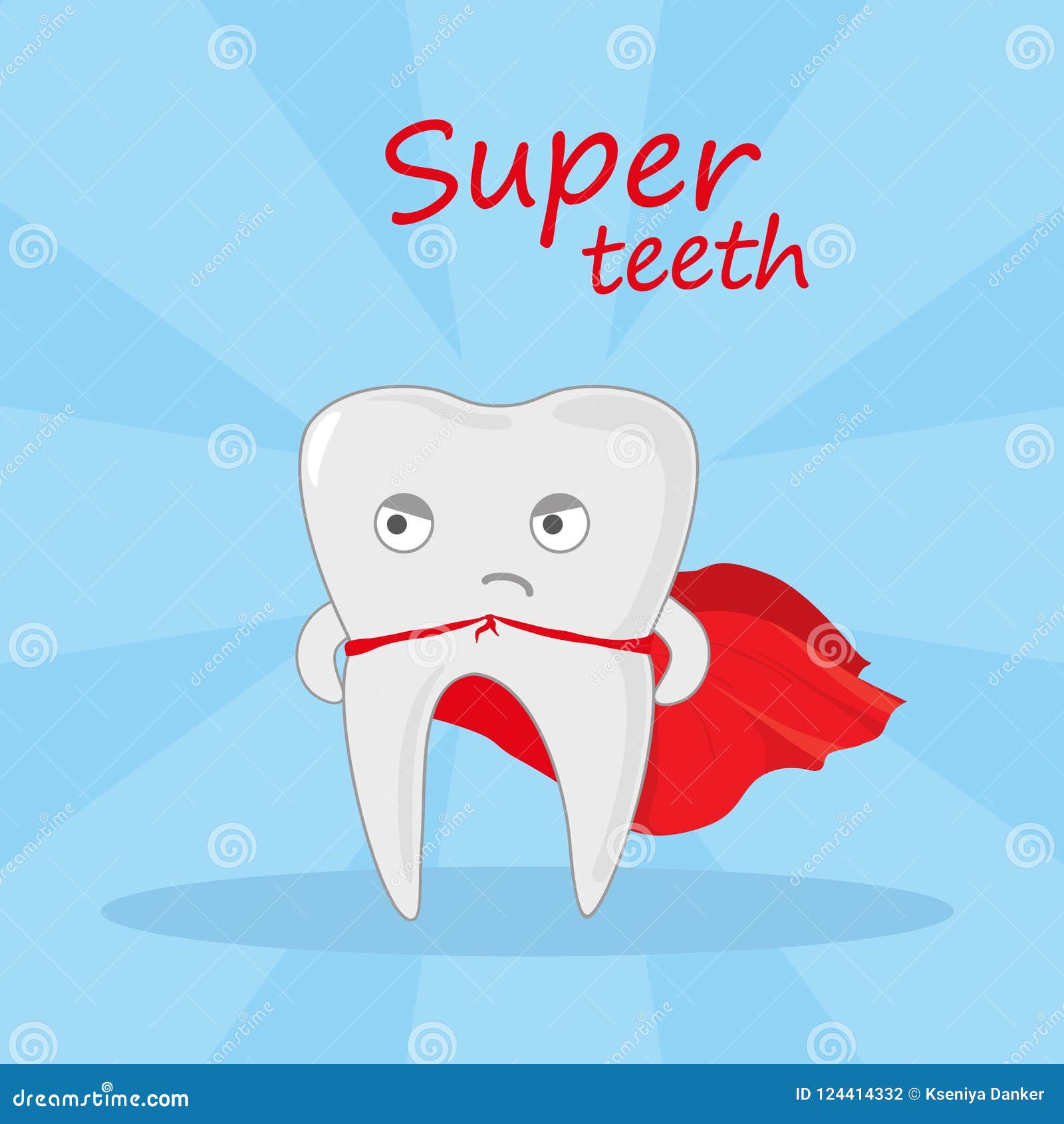 Tooth As Super Hero. Render 3d Illustration Stock Image | CartoonDealer ...