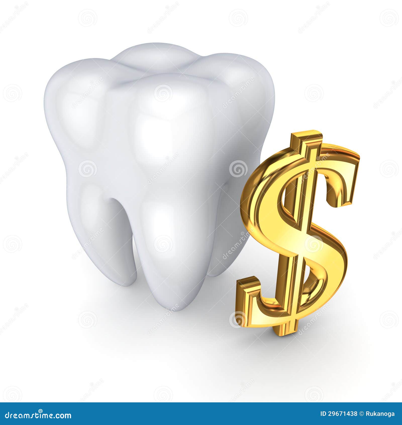 Tooth and Symbol of Dollar. Stock Illustration - Illustration of ...