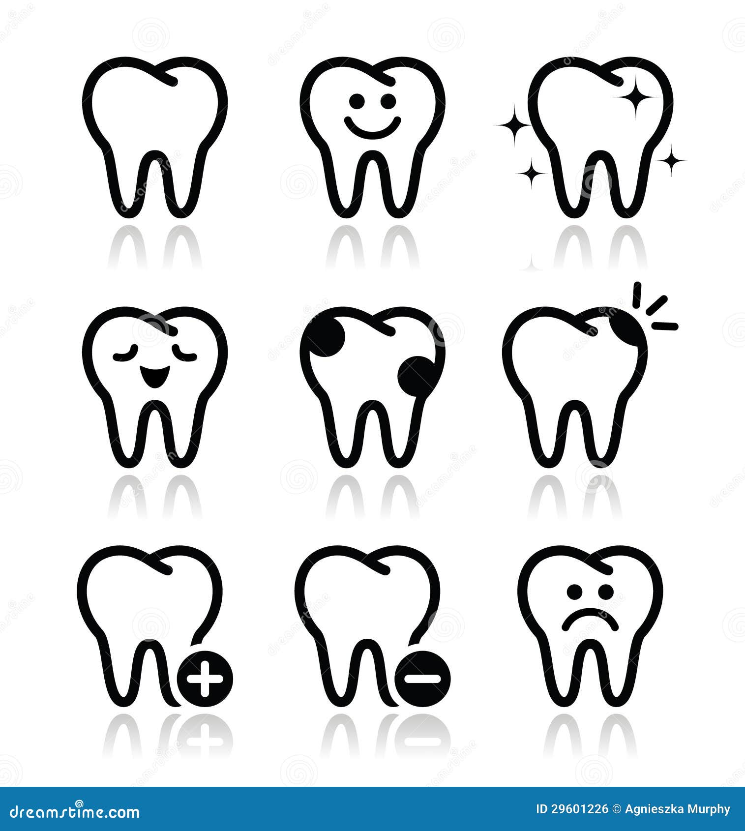 Tooth , teeth icons set stock illustration. Illustration of modern ...