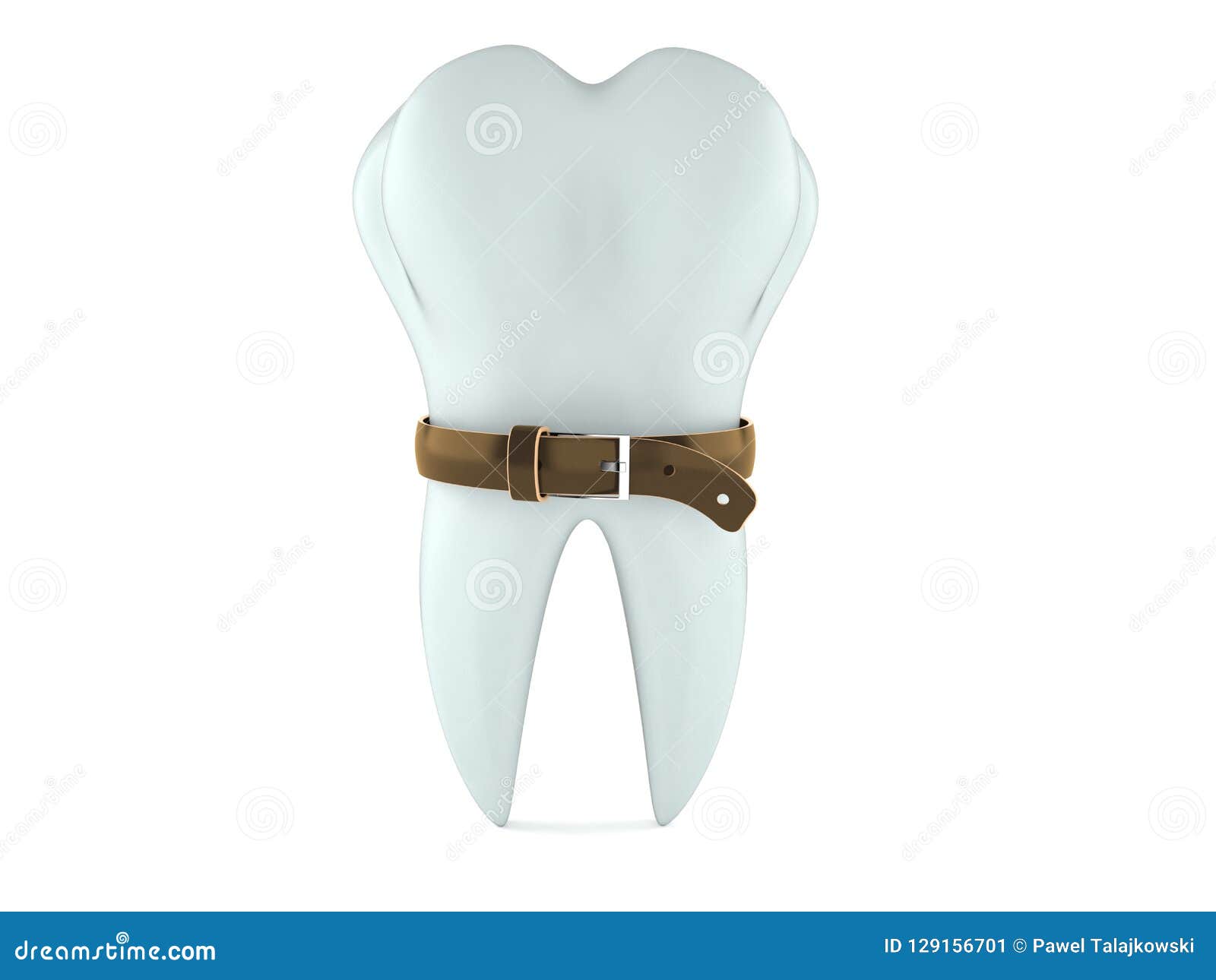 Belt Tooth Fairy Isolated. Waistband Buckle Of Teeth. Cartoon Vector ...