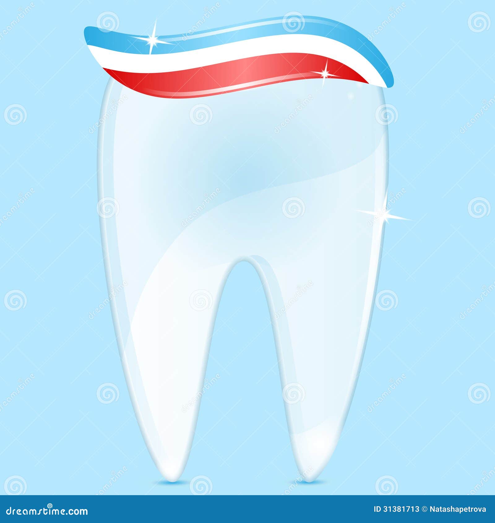 Tooth and tooth-paste stock vector. Illustration of clinical - 31381713