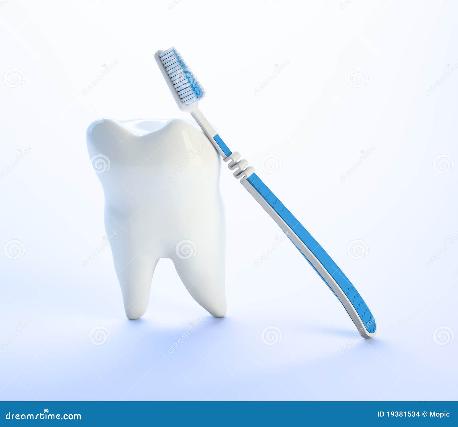 Tooth And A Toothbrush Stock Illustration | CartoonDealer.com #19381534