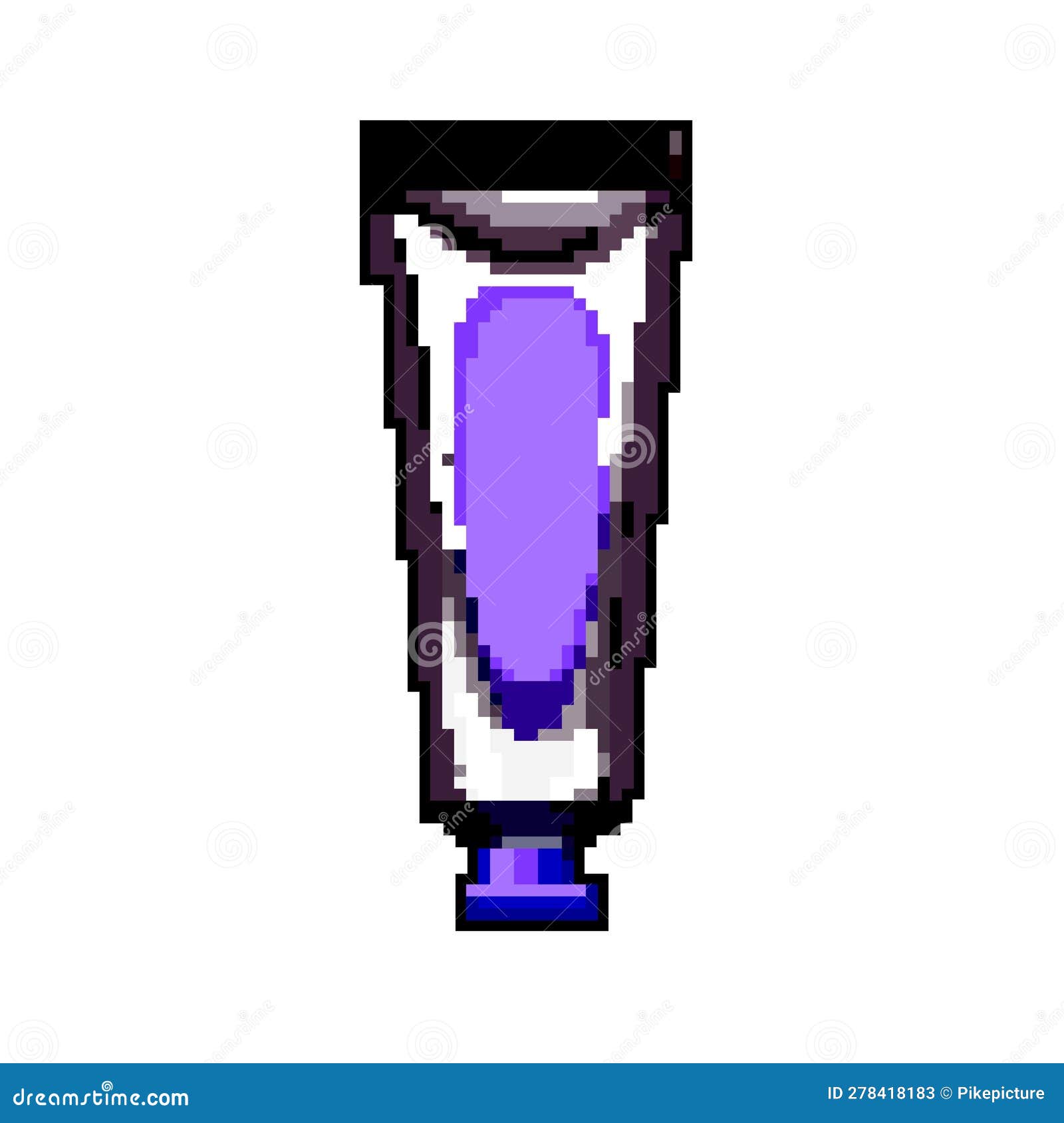 Tooth Toothpaste Game Pixel Art Vector Illustration Stock Vector ...