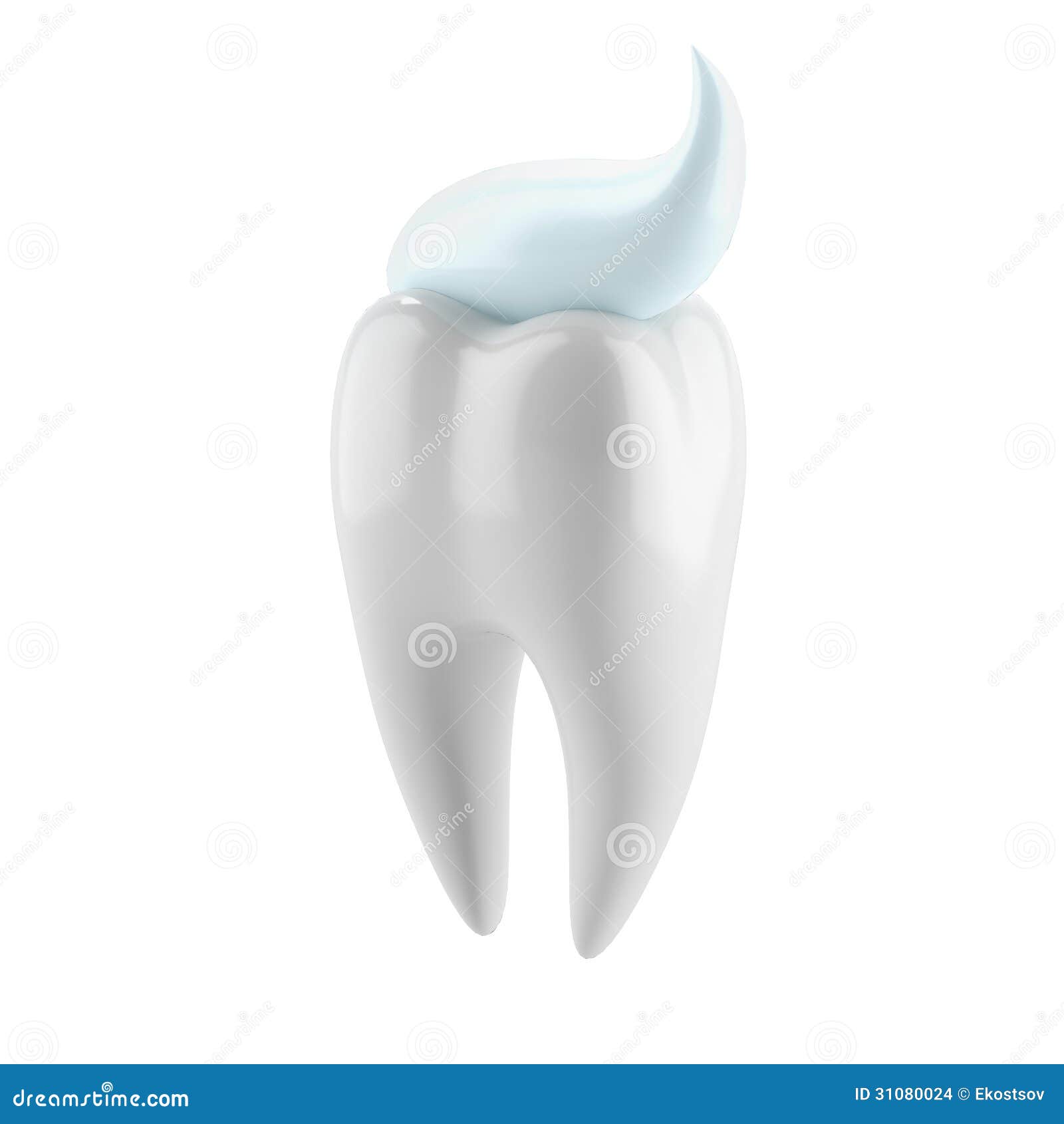Tooth With Toothpaste Stock Photo | CartoonDealer.com #31080024