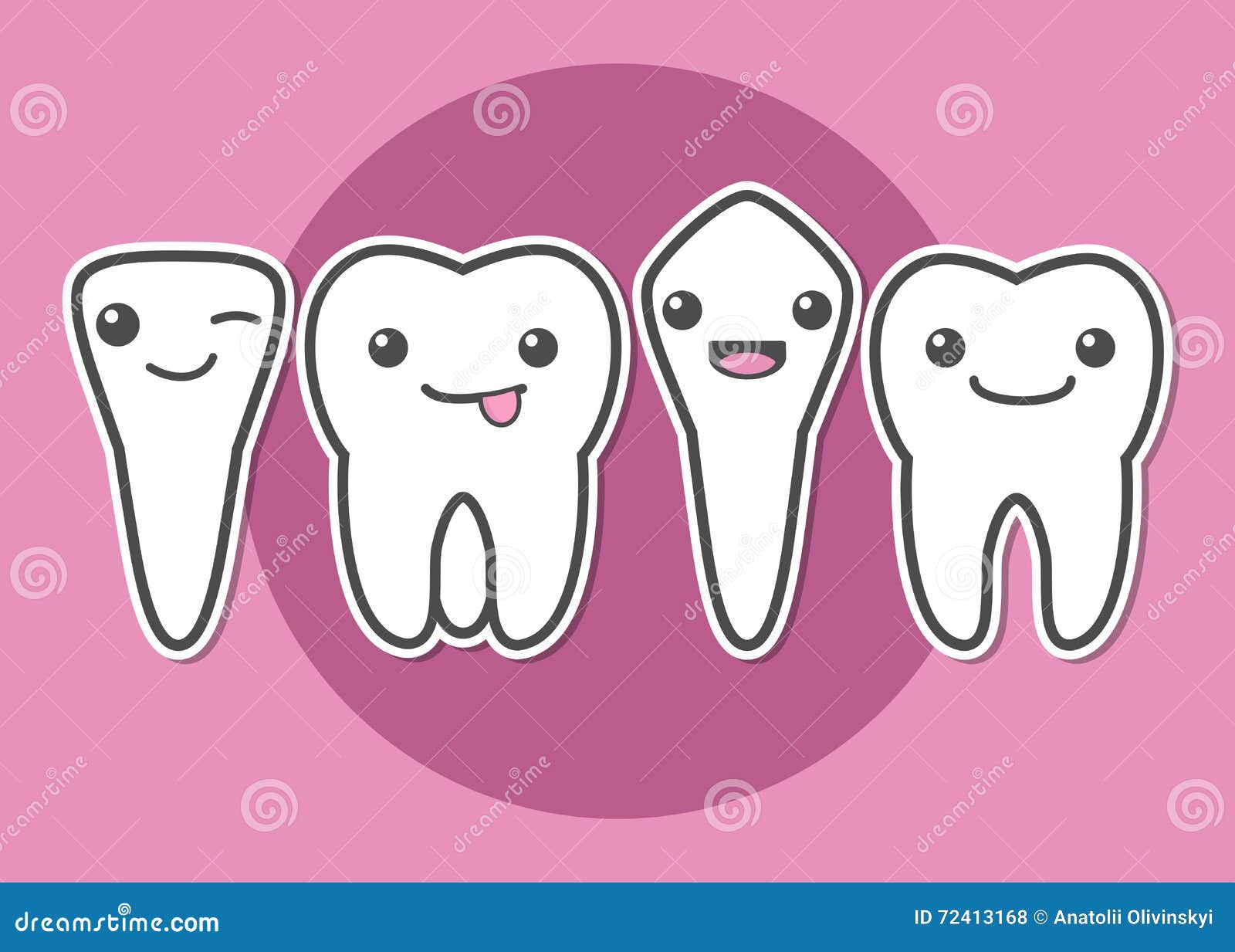 Tooth types illustration stock illustration. Illustration of anatomical ...