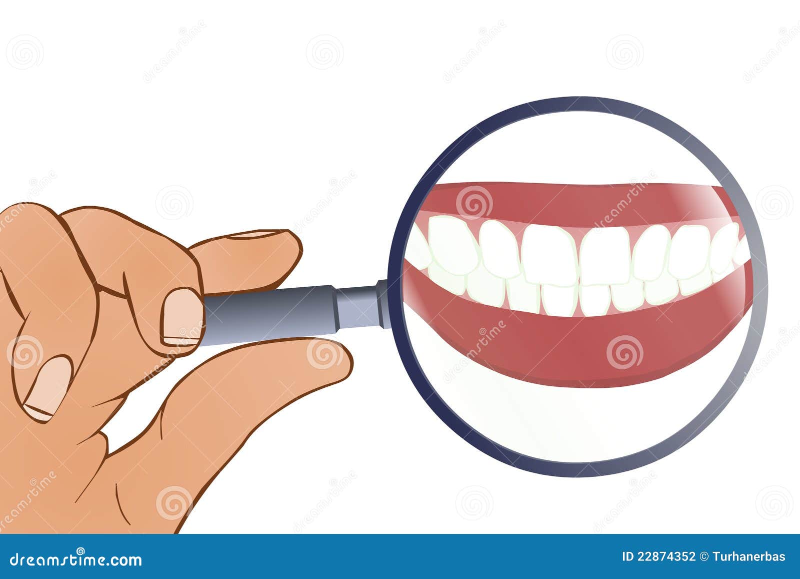 Tooth Under Magnifying Glass Stock Photo | CartoonDealer.com #22874352