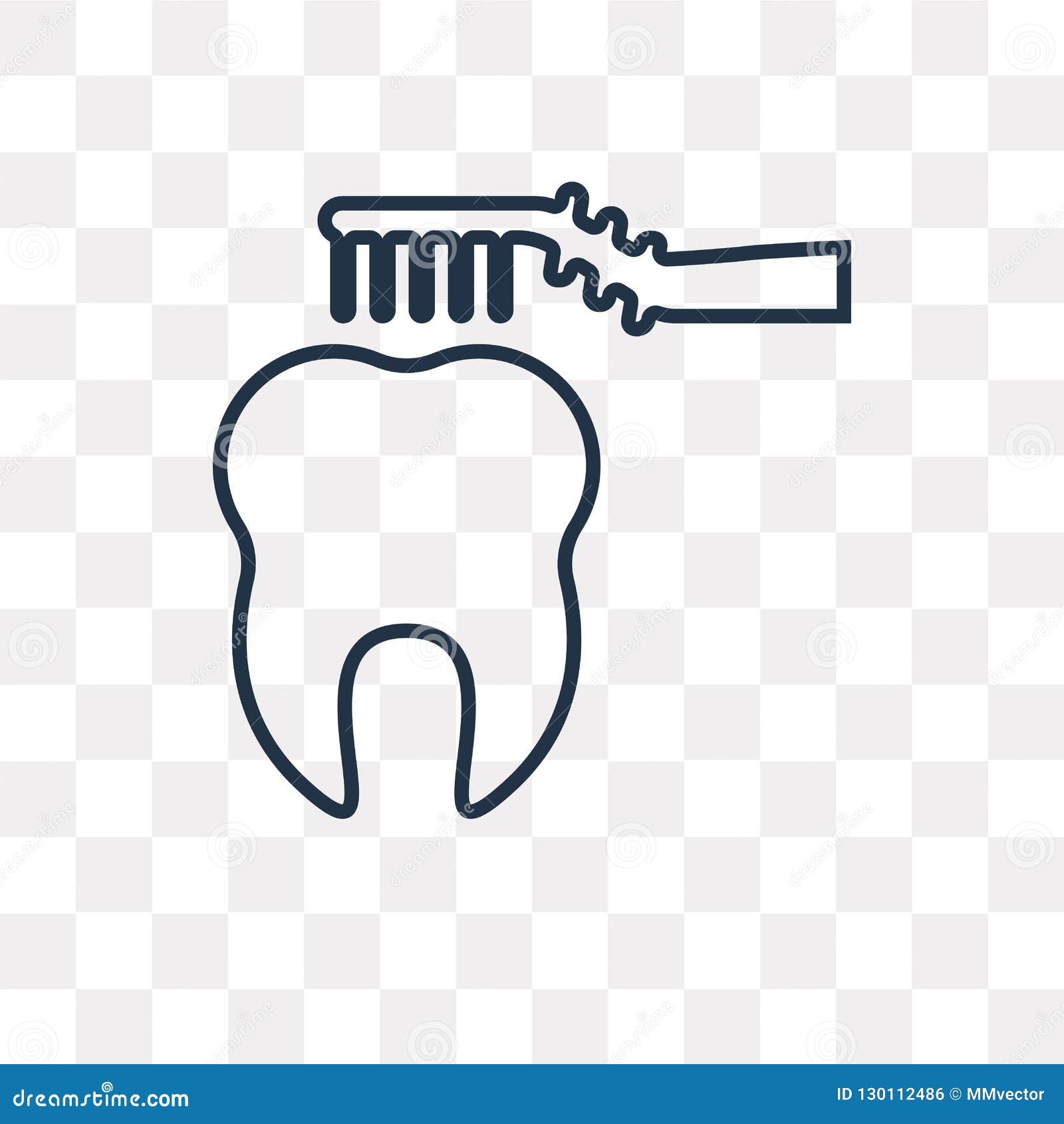 Tooth Vector Icon Isolated on Transparent Background, Linear Too Stock ...