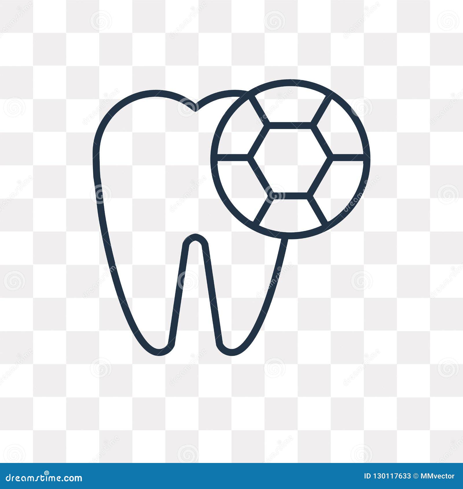 Tooth Vector Icon Isolated on Transparent Background, Linear Too Stock ...