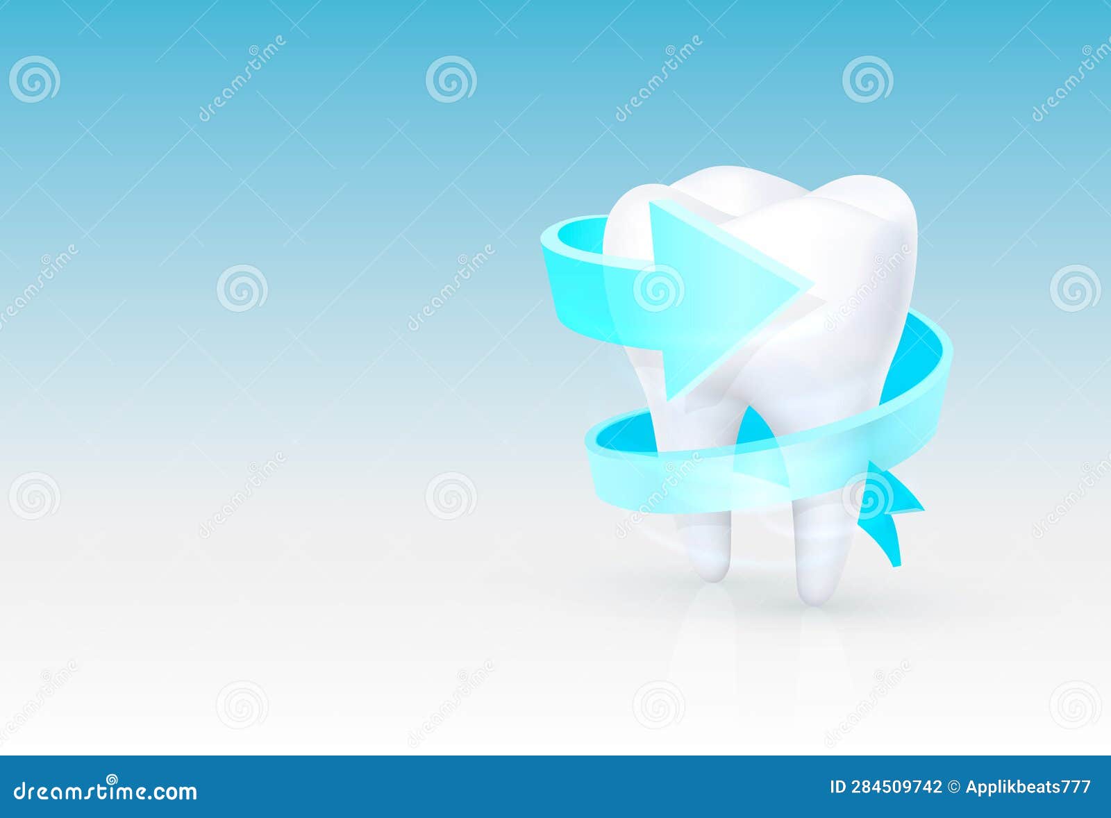 Tooth on a White Background, Template Design Element Stock Vector ...