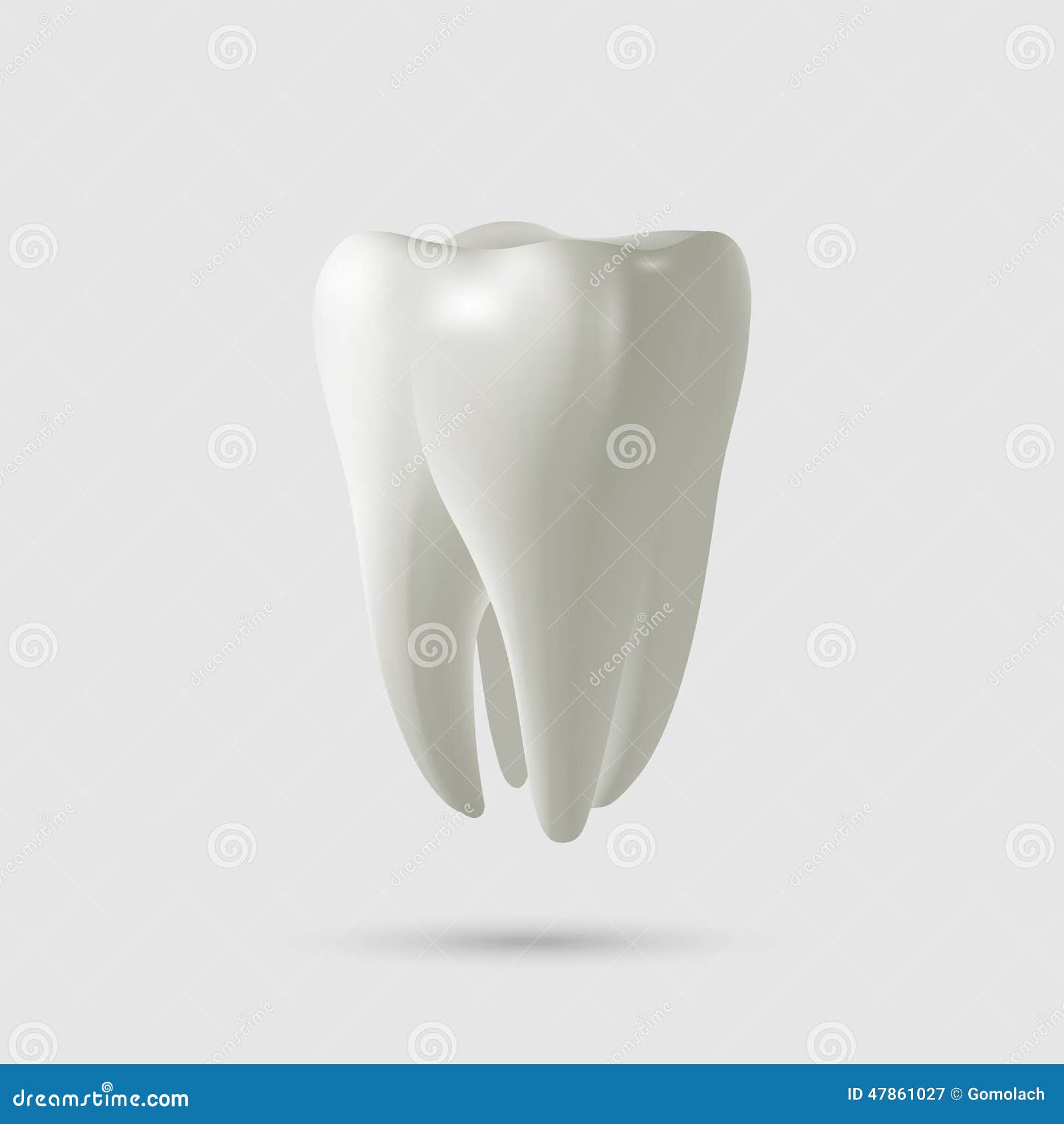 Tooth on White. Vector Illustration Stock Vector - Illustration of ...