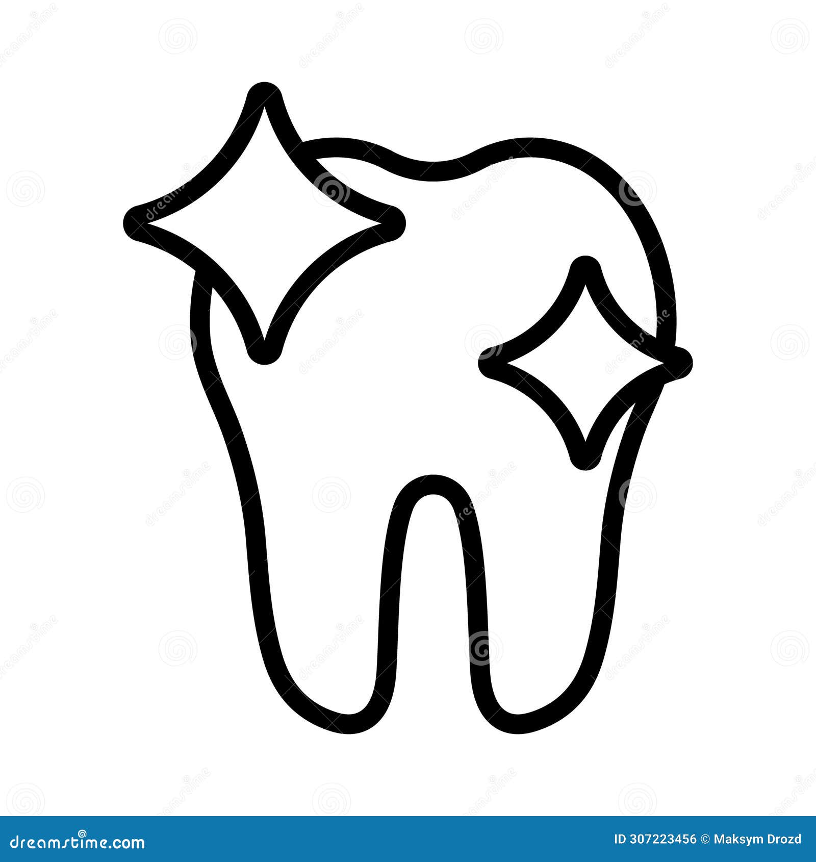 Tooth Whitening Icon, Line Icon with Editable Stroke. Stock Vector ...