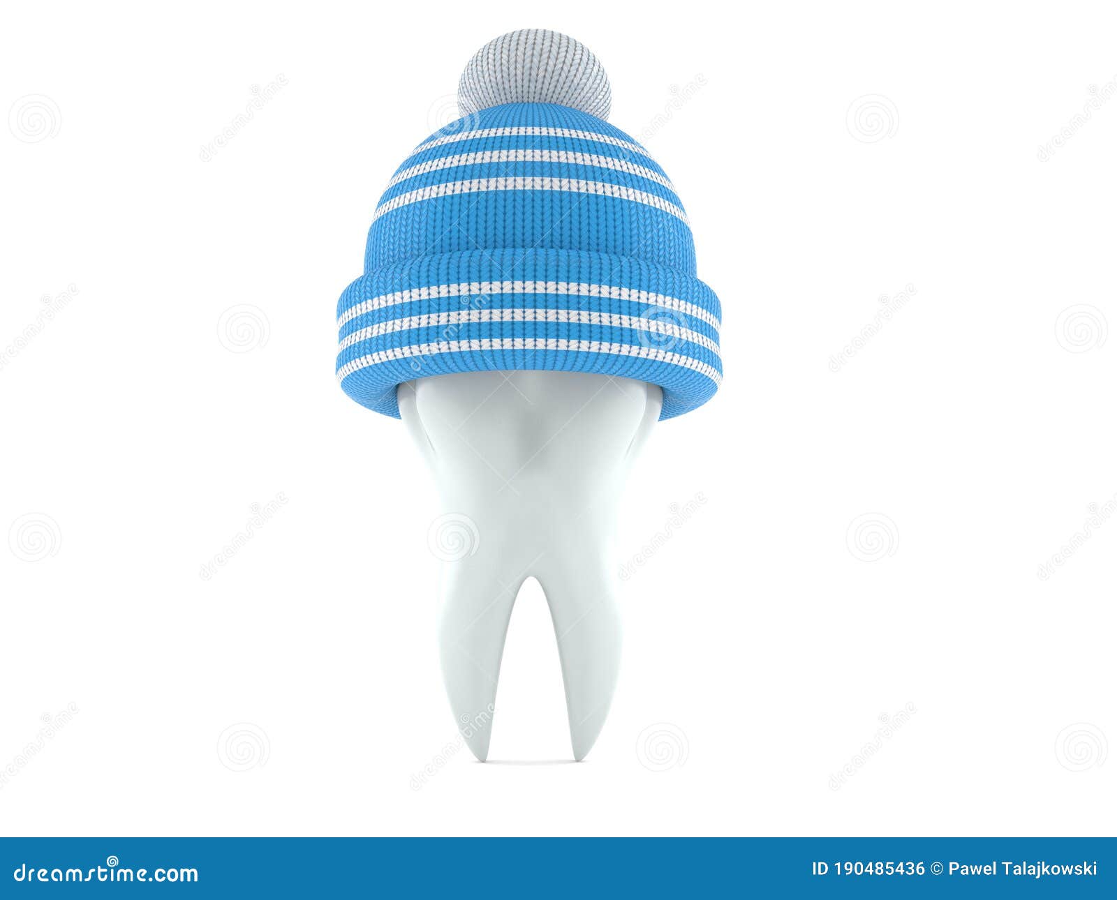 Tooth with winter hat stock illustration. Illustration of cold - 190485436