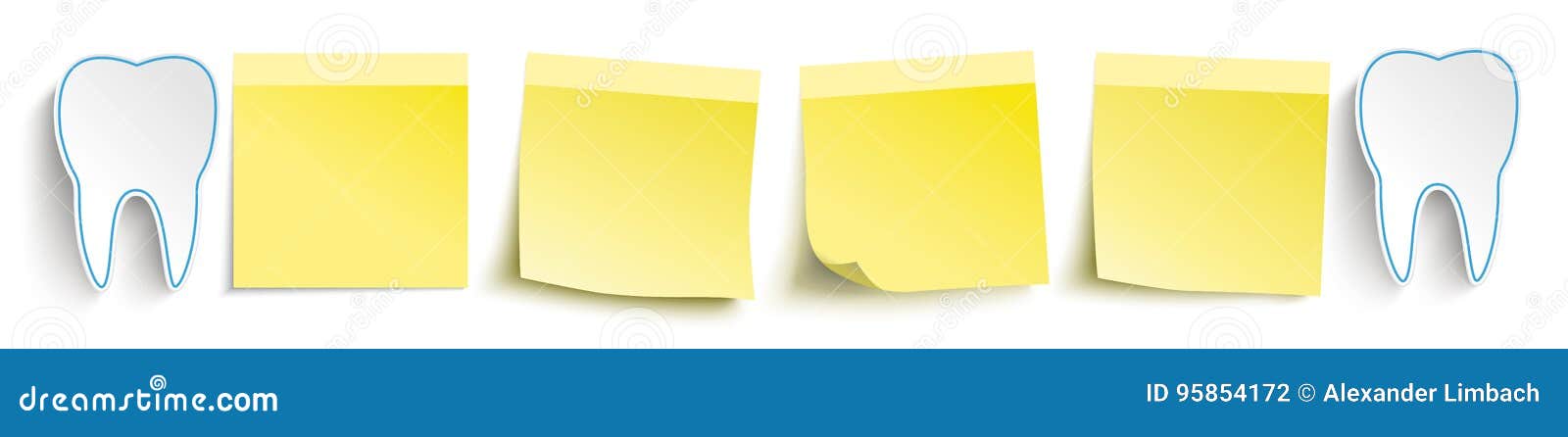Tooth Yellow Sticks Header stock vector. Illustration of note - 95854172
