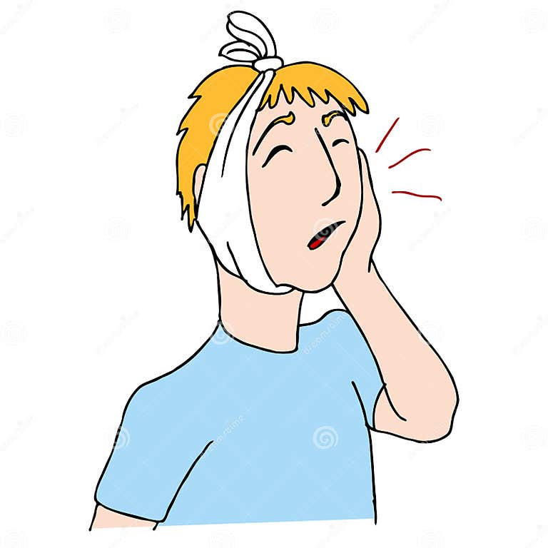 Toothache stock vector. Illustration of tooth, injury - 18851611